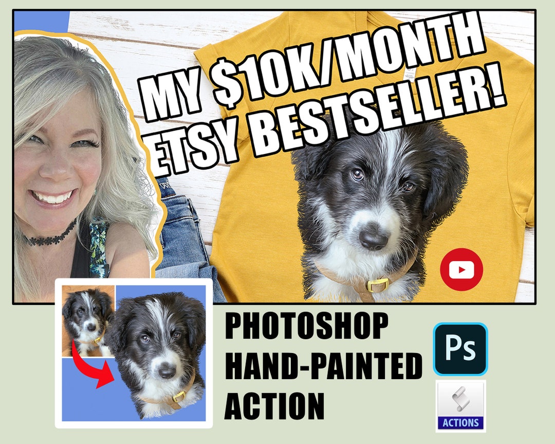 Pet Portrait Photoshop Action - PS Action for Transforming Pet Photos ...