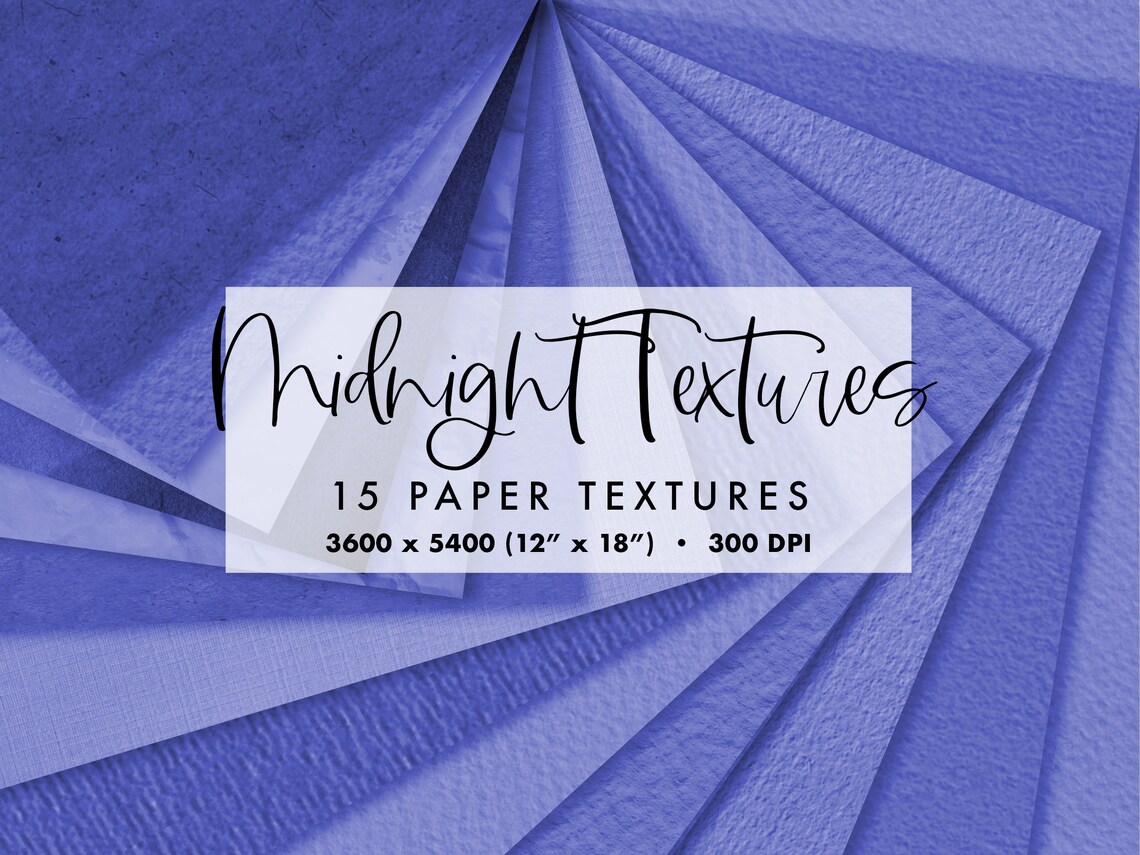 Dark Blue Paper Textures Digital Papers Vintage Midnight - Etsy