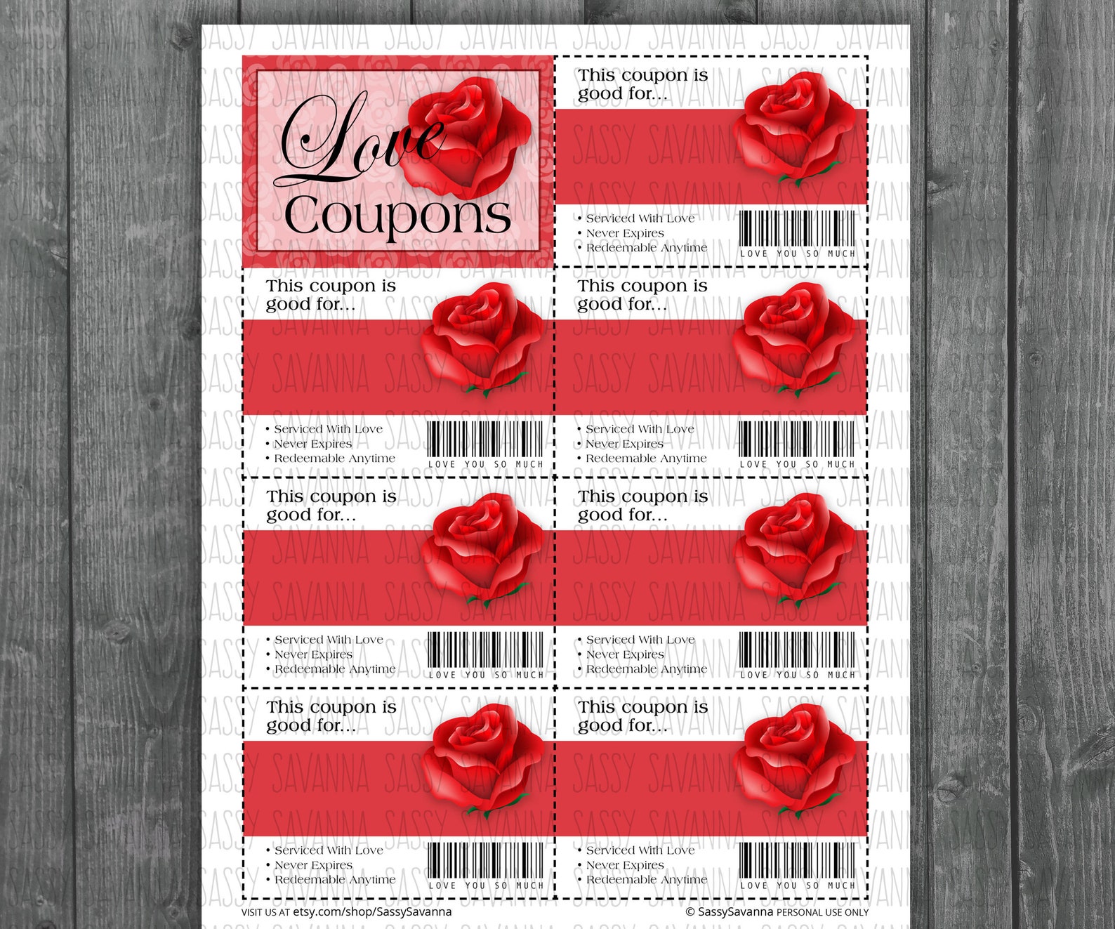Love Coupons for HER Gift for Wife Gift for Girlfriend | Etsy