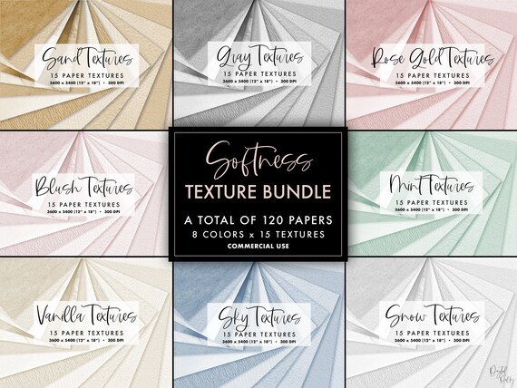 Soft Textures Paper Bundle Digital Paper Vintage for - Etsy
