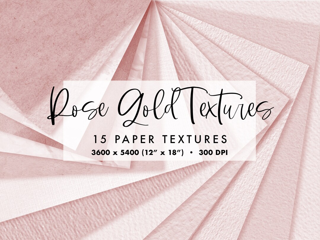 Rose Gold Paper Textures, Digital Papers, Vintage, Salmon, Pink Color ...