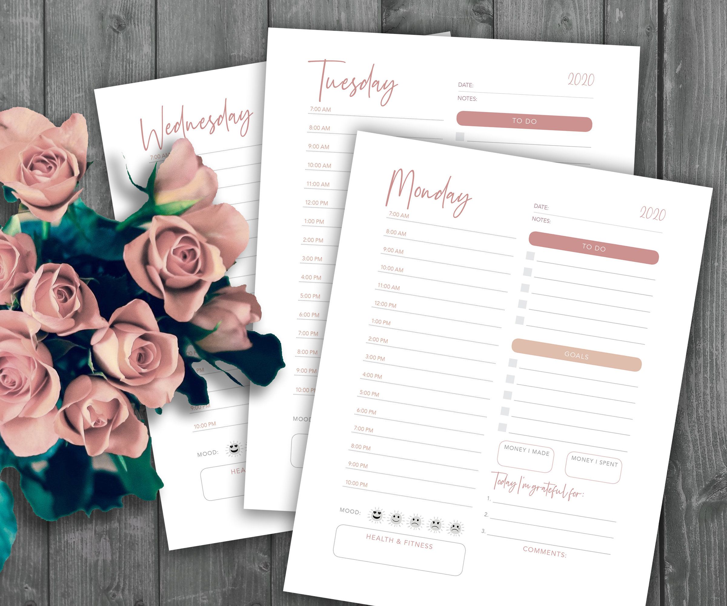 Daily Planner Printable Day Organizer A5 Daily Planner - Etsy