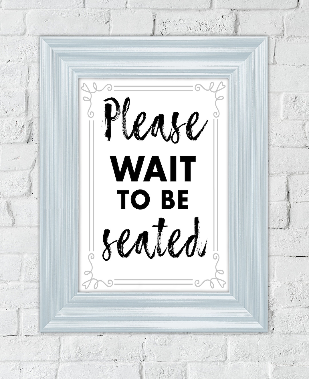 Please Wait to Be Seated Digital Print, Downloadable, Restaurant Sign ...