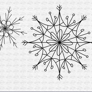 Snowflake SVG - Winter Snow Bundle, Snowflake Clipart for Commercial ...