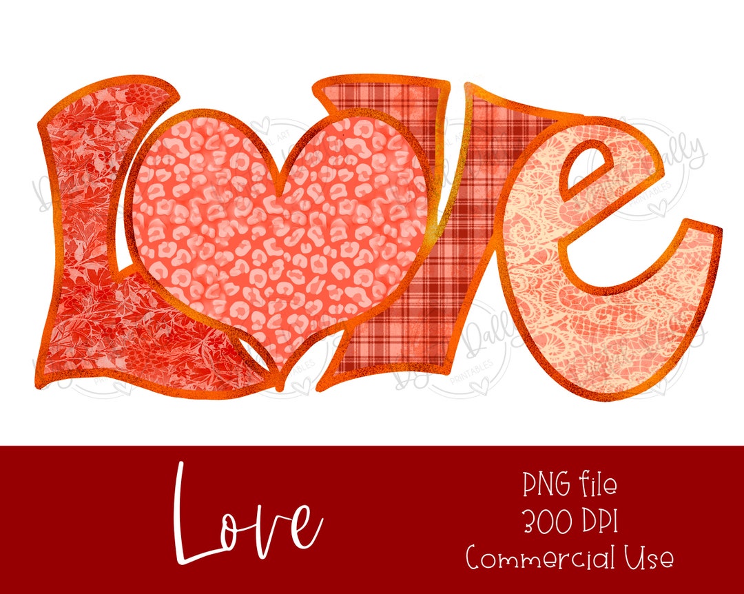 Valentine Love PNG Designs for Sublimation Love Letters Boho - Etsy