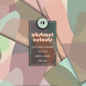 Paper Texture, Abstract Cutout Shapes, Digital Paper, for Invitations ...