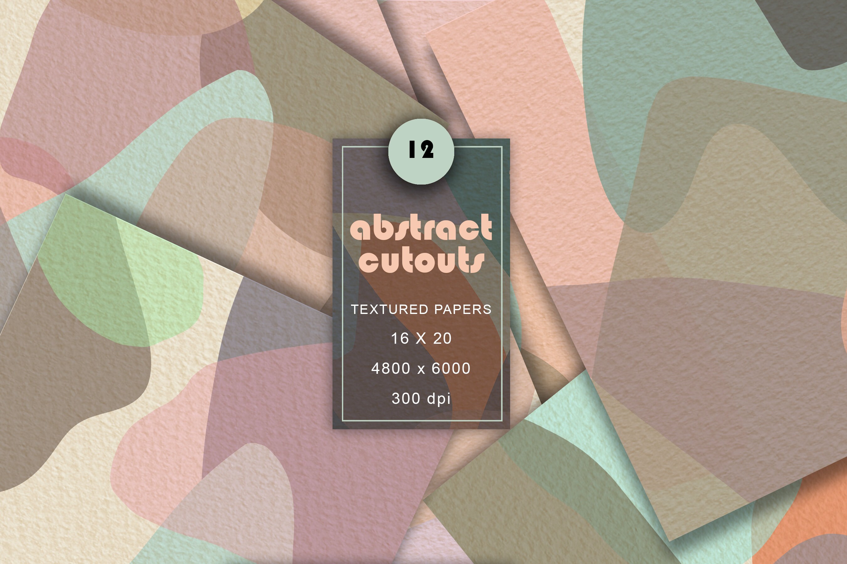 Paper Texture Abstract Cutout Shapes Digital Paper for - Etsy