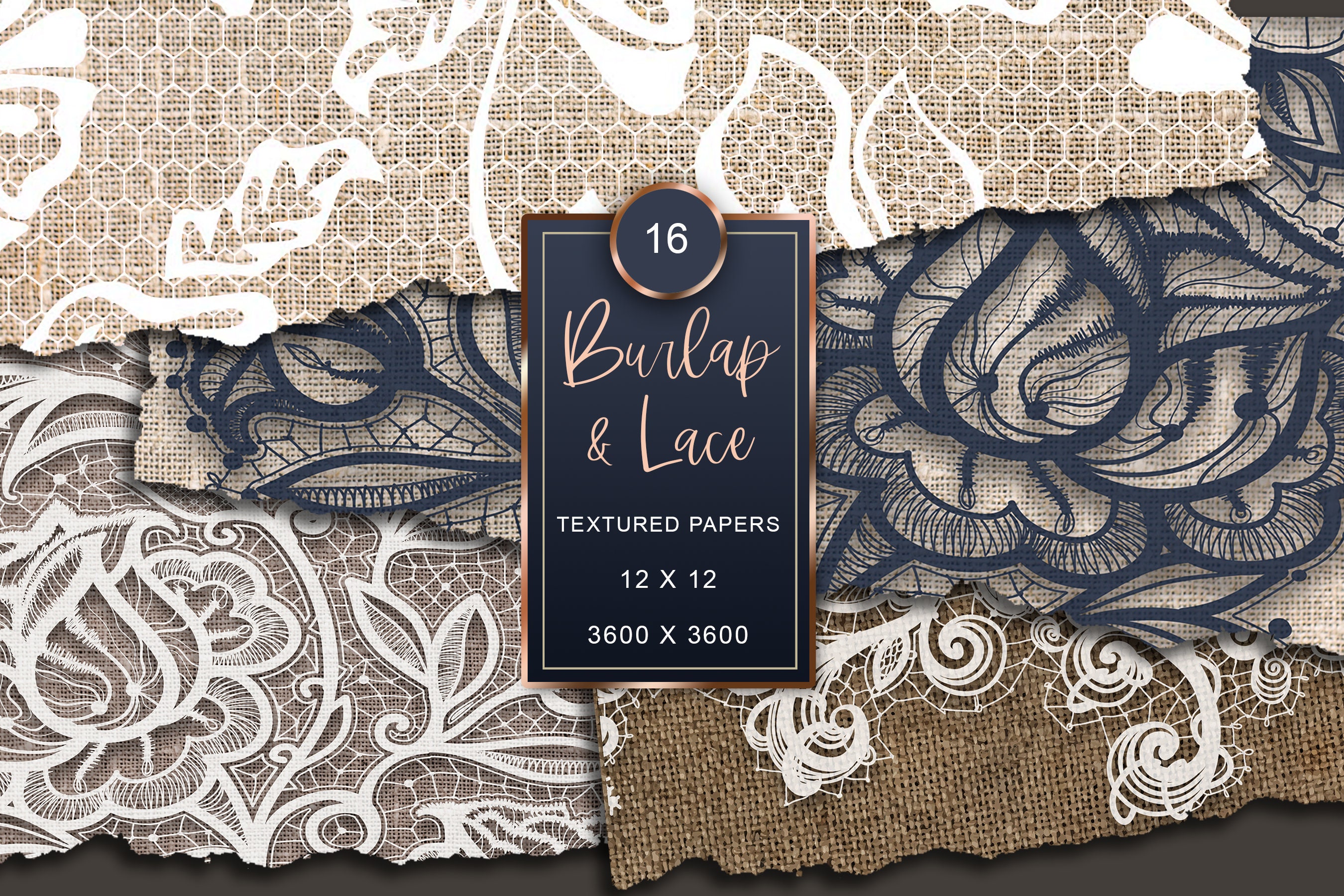 Burlap and Lace Digital Paper, Burlap Design, Vintage, Scrapbook ...