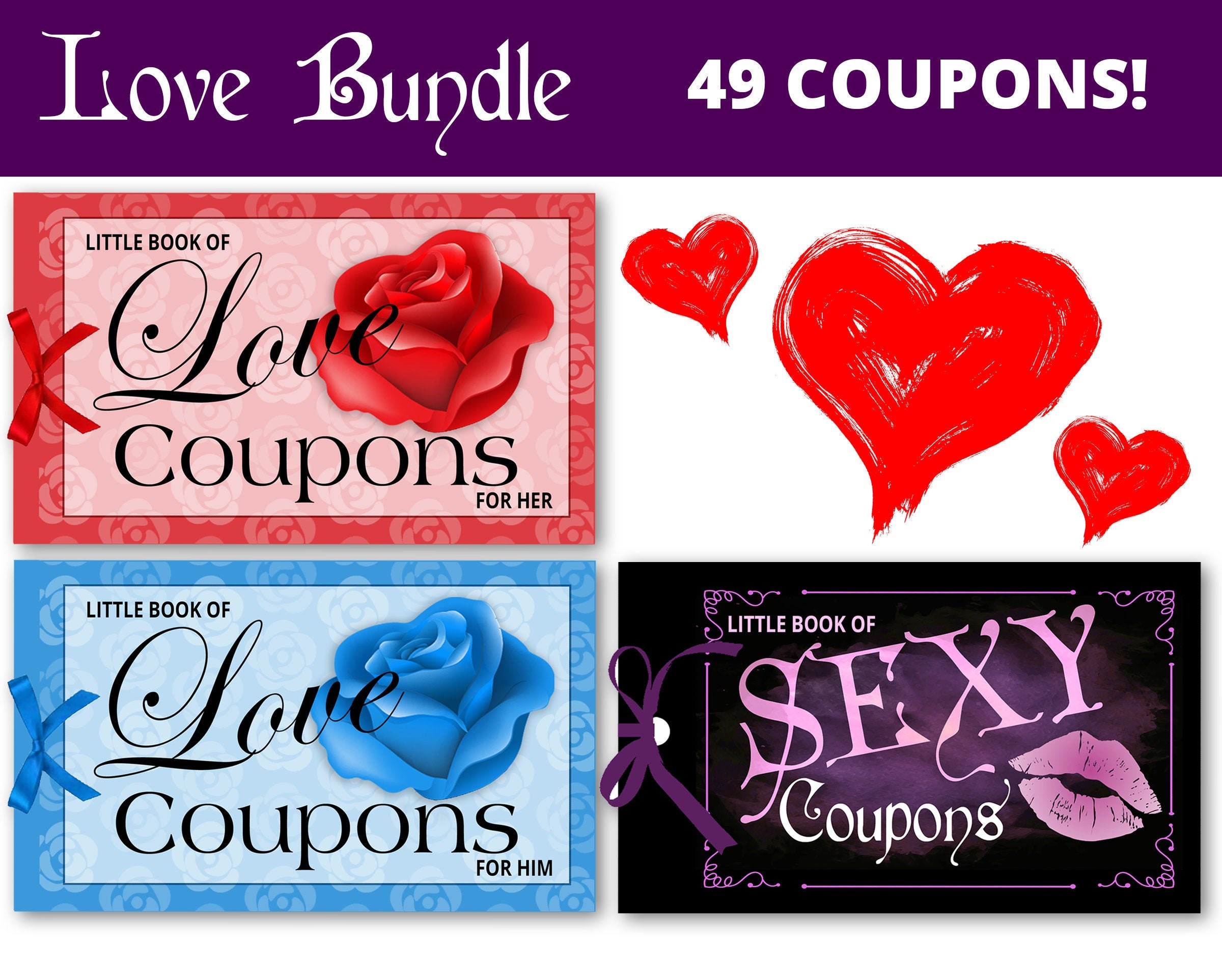 Valentines Day Coupon BUNDLE - Naughty & Nice Coupons, Sex Coupons ...