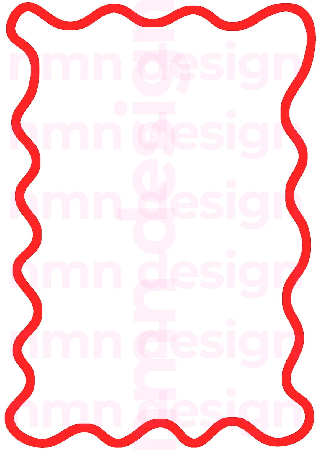 Thick Red Wavy Border - Etsy