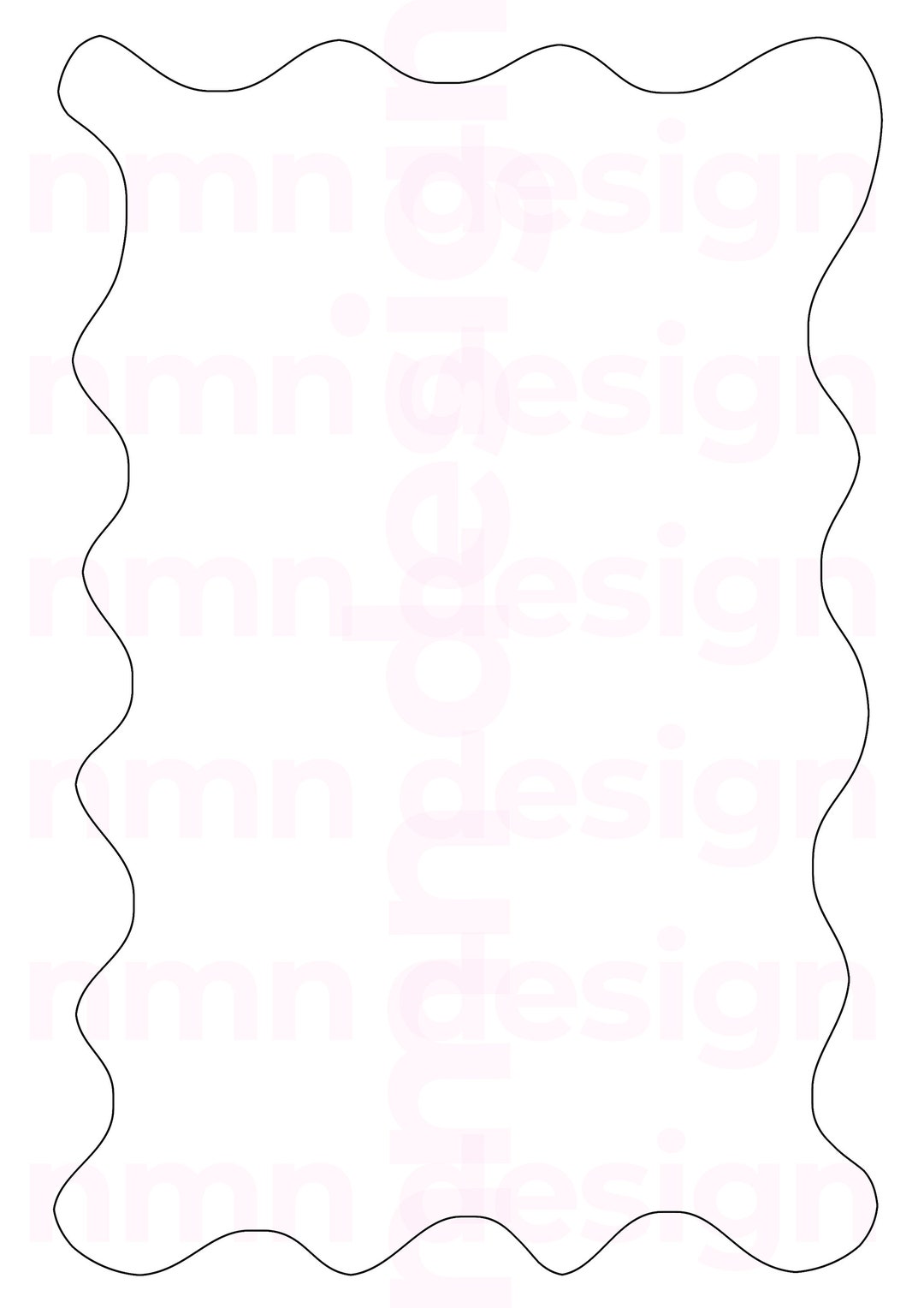 Plain Single Line Wavy Line Border - Etsy