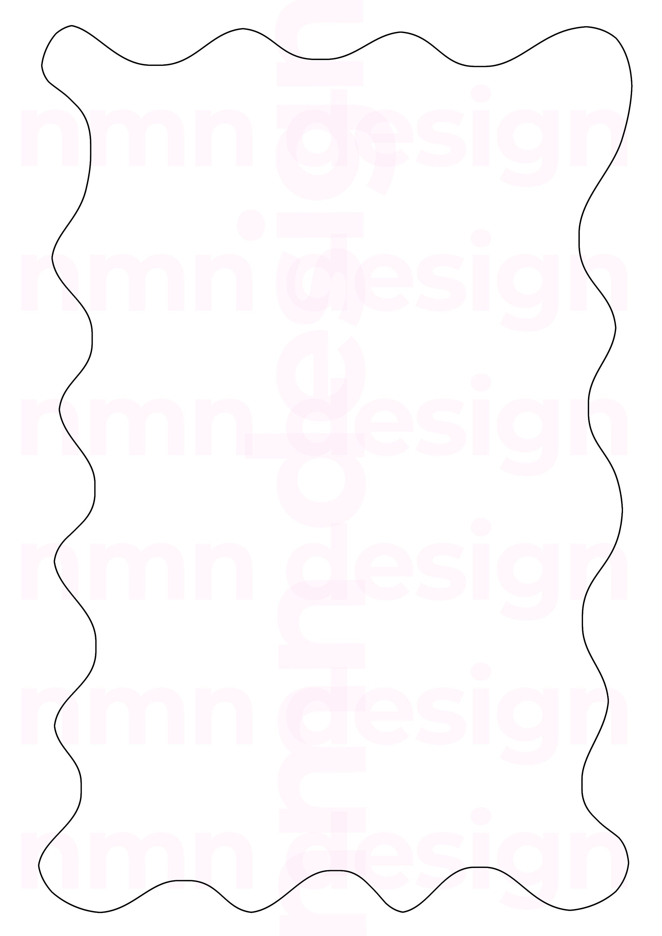 Plain Single Line Wavy Line Border - Etsy