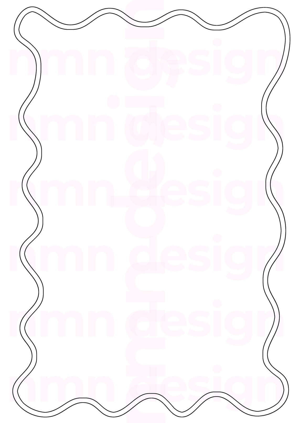 Plain Double Line Wavy Line Border - Etsy