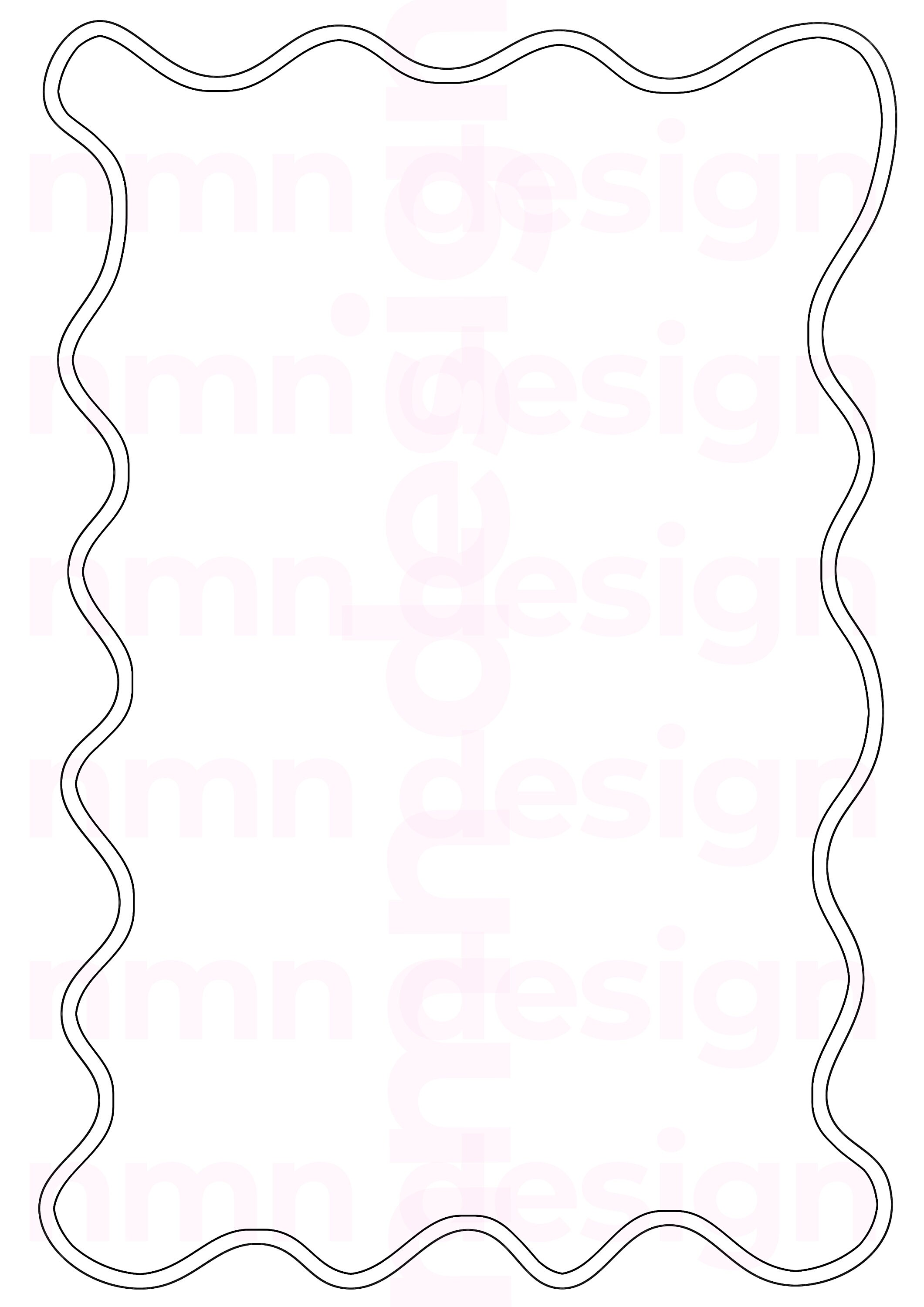 Plain Double Line Wavy Line Border Etsy