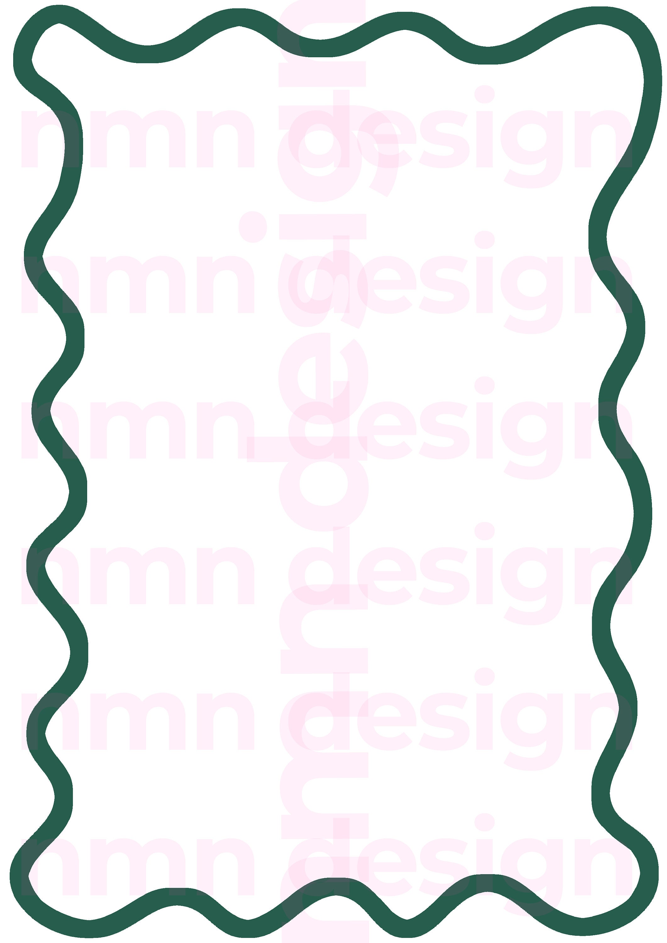 Forest Green Yellow Wavy Border - Etsy