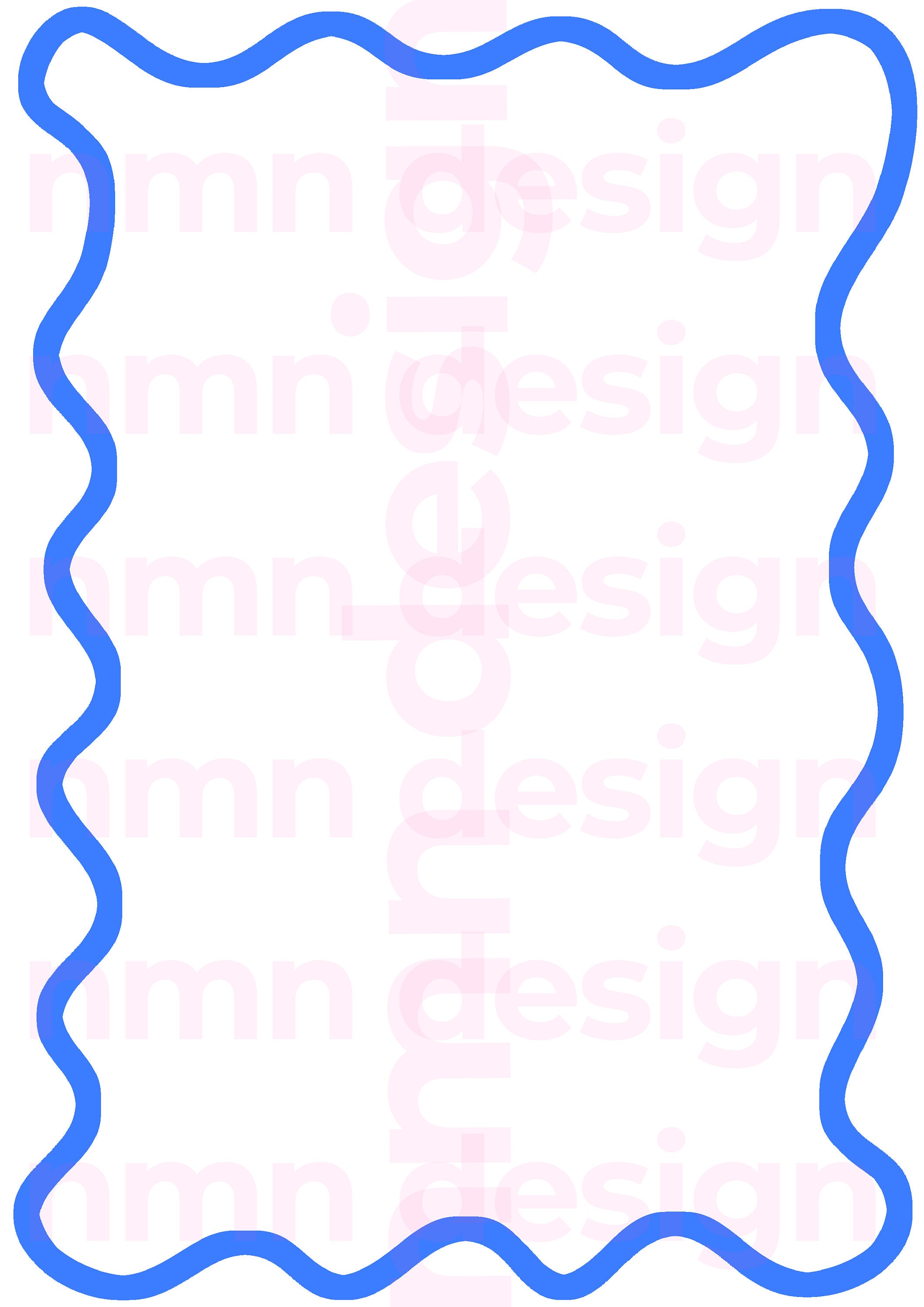 Thick Blue Wavy Border - Etsy