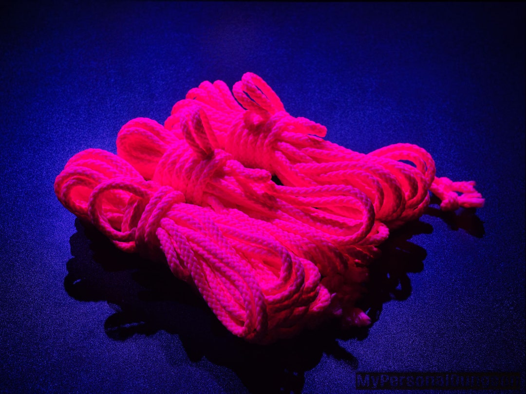 UV Blacklight Reactive Hot Pink Bondage Rope for Shibari and BDSM Play ...