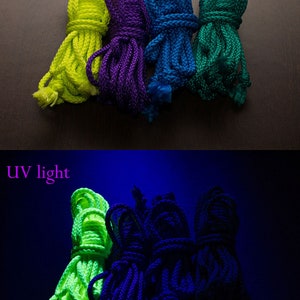 UV Blacklight Reactive Yellow-green Bondage Rope for Shibari and BDSM ...
