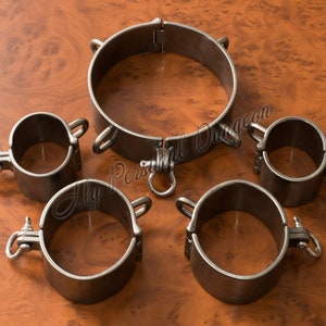 Bdsm Heavy Steel Shackles 16 Wide 8 Attachment Loops And Omega 9729