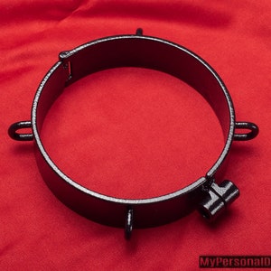 Heavy Steel Collar for BDSM Play. Custom Dungeon Restraint. Metal ...