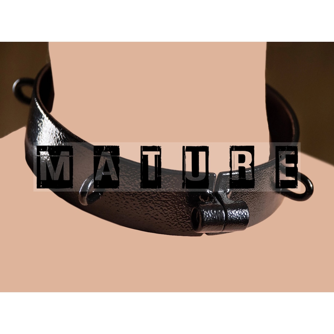 Heavy Steel Collar for BDSM Play. Custom Dungeon Restraint. Metal ...
