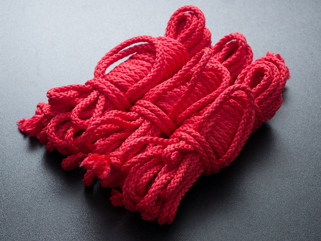 Red Bondage Rope for Shibari and BDSM Play Colorful Nylon ...