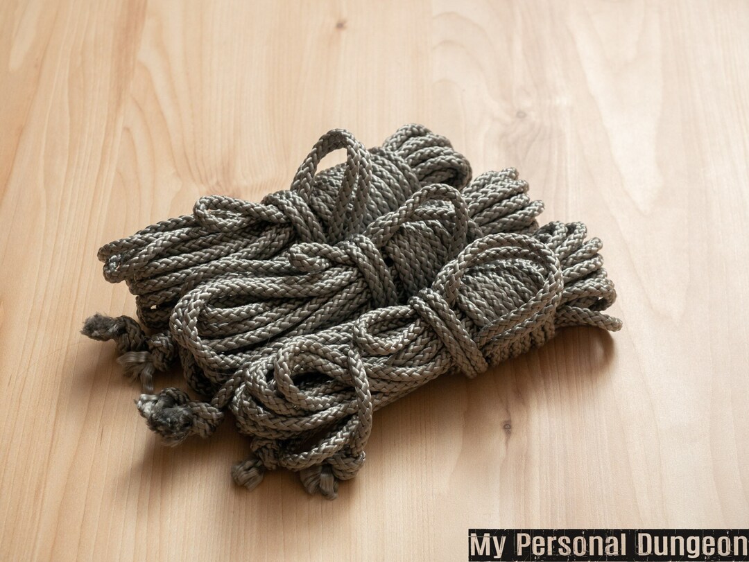 Metallic Gray Bondage Rope for Shibari and BDSM Play - Colorful Nylon ...