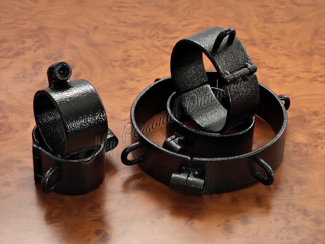 BDSM Heavy Steel Shackles 1.6 Wide. Metal Restraints. Custom Dungeon ...