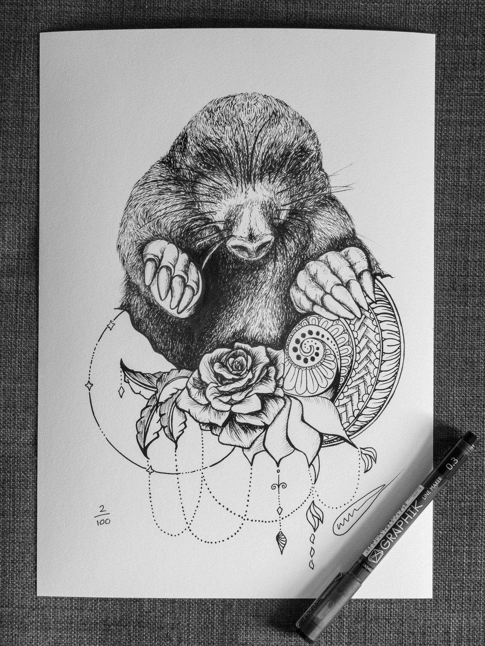 Morris Mole Mole Print - Etsy