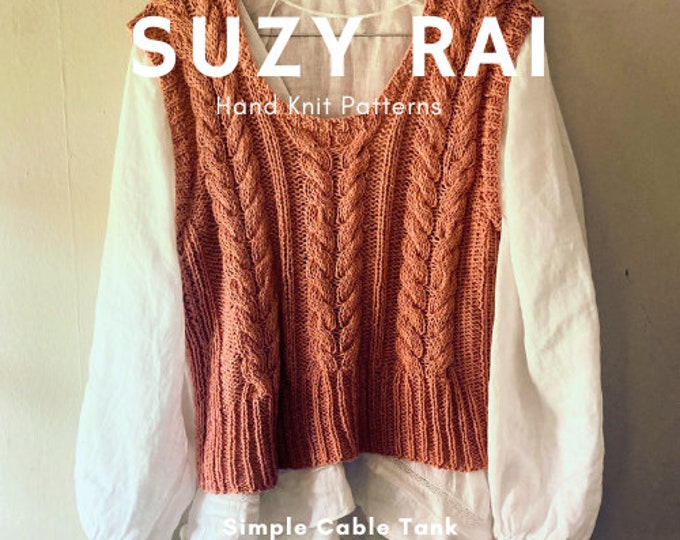 PATTERN ONLY Cable Knit Tank Top and Sweater - Etsy