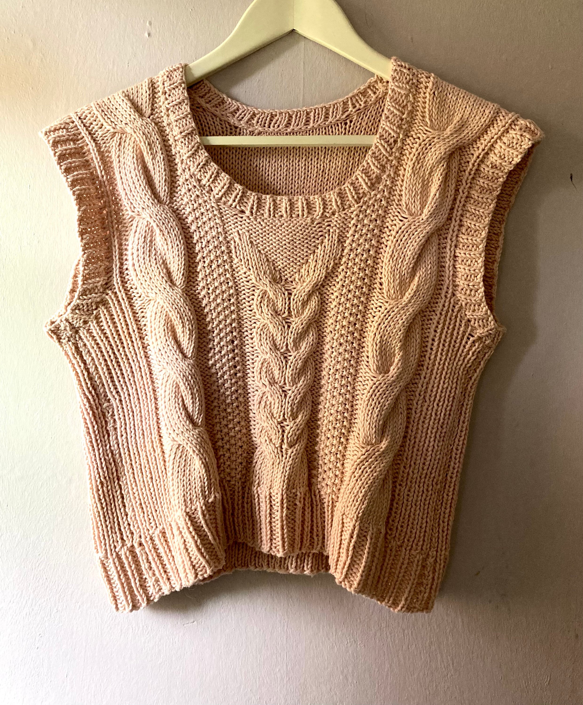 PATTERN ONLY Cable Knit Tank Top and Sweater - Etsy