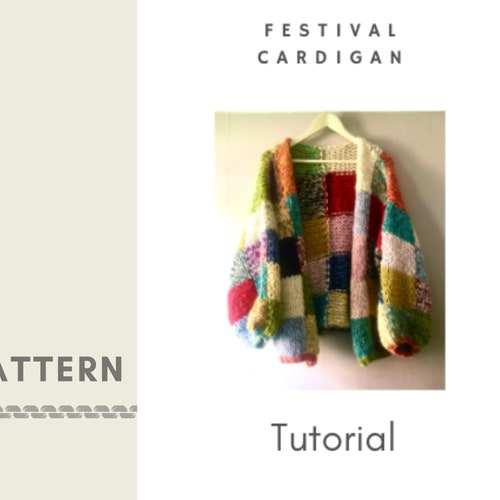 PATTERN ONLY Patchwork Cardigan Festival Knit - Etsy