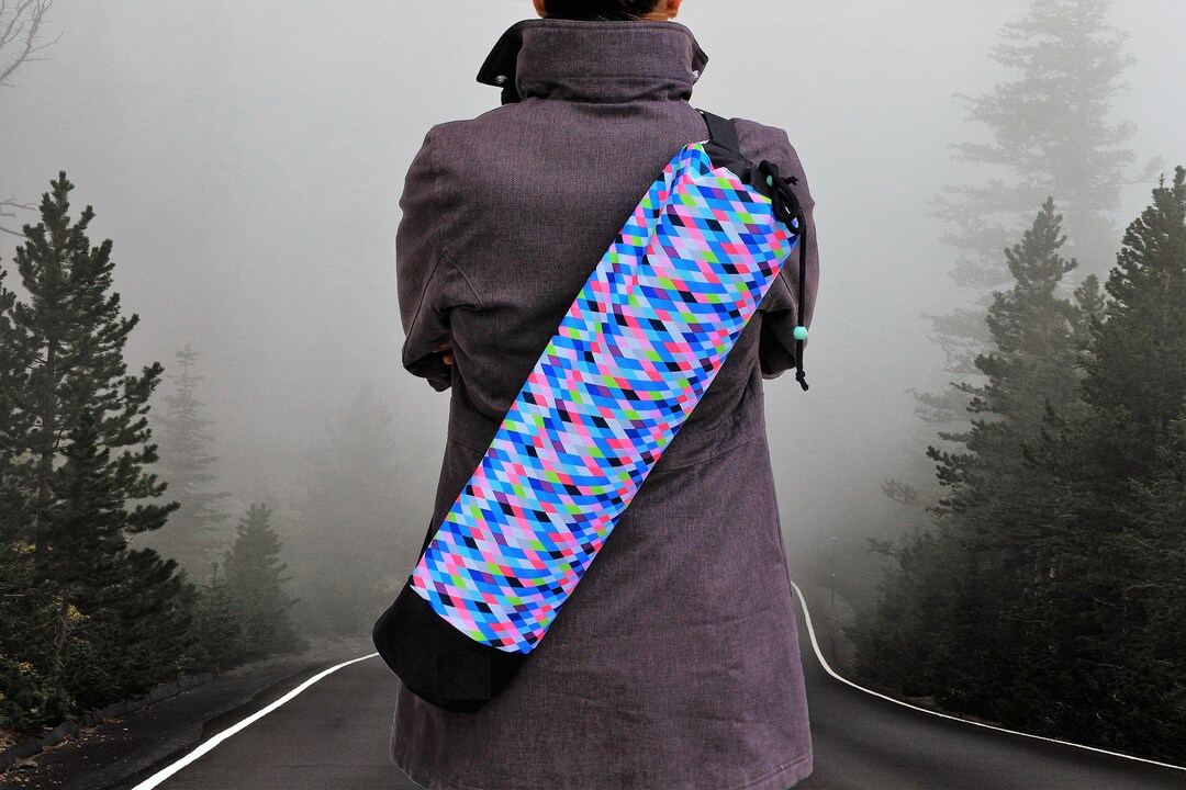 Pixels Yoga Mat Bag: Waterproof Pilates Carrier With Keychain - Etsy