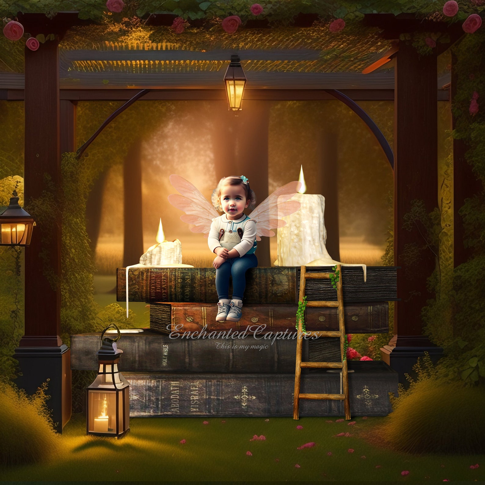 Digital Backdrop for Kids Who Love to Read Whimsical Book Nook Kids ...