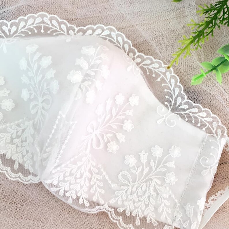 White Lace Mask Bride Face Mask Wedding Face Mask - Etsy