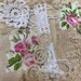 Antique Lace Snippet Cluster Pink Roses Tags Journal Clusters Shabby ...