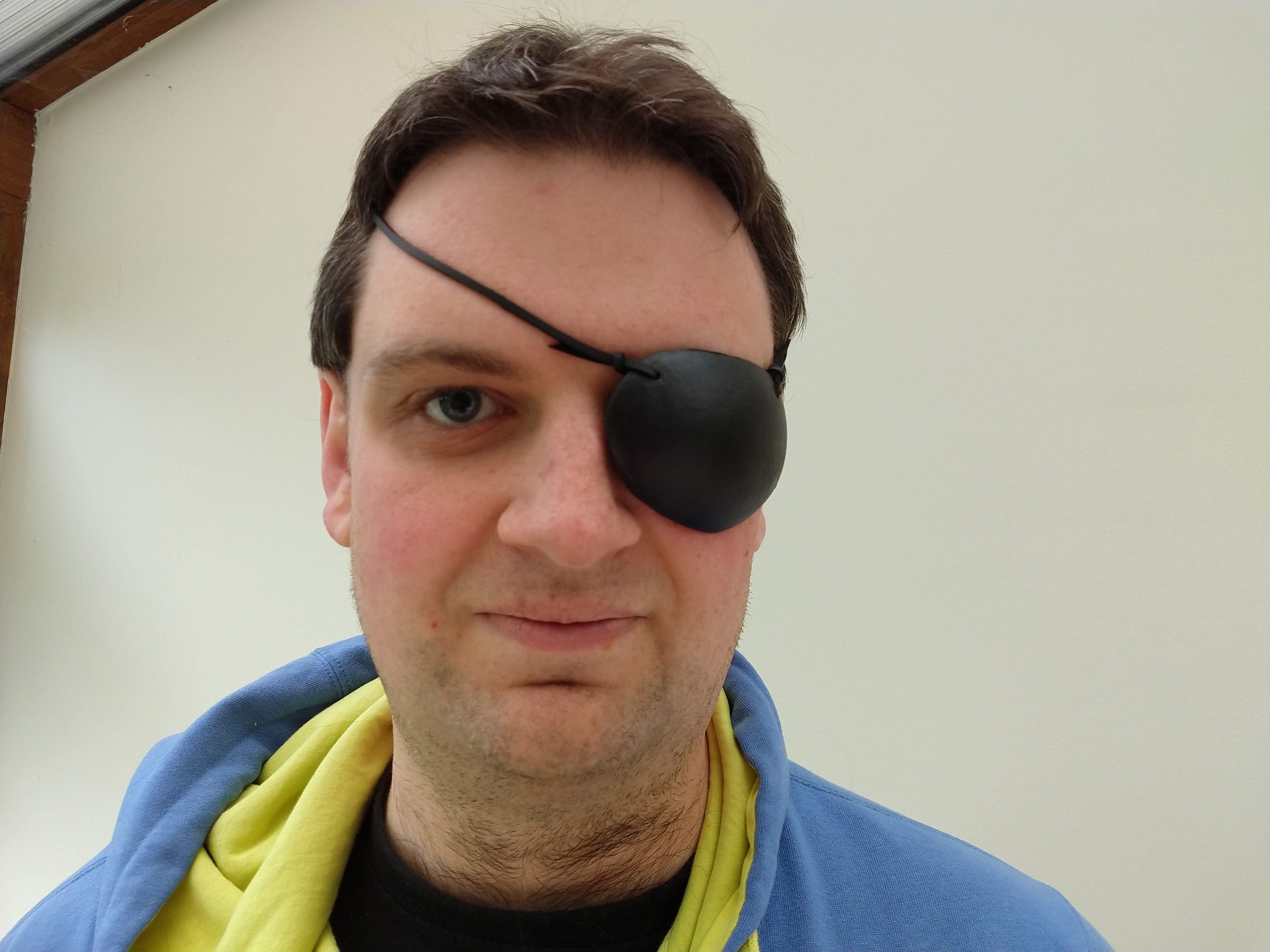 Curved Concave Leather Eye Patch for Archery, LARP, Cosplay or Medical ...