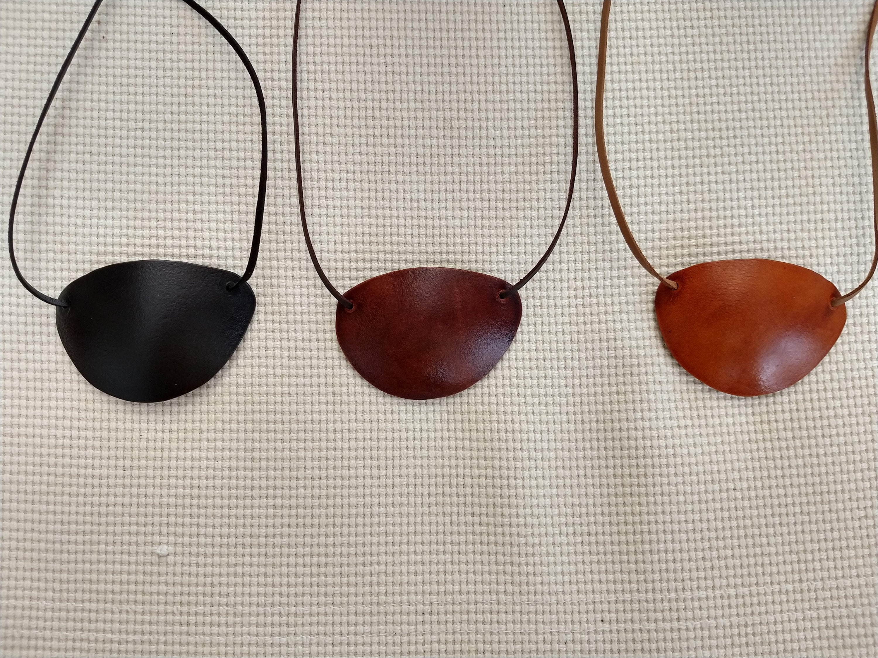 Curved Concave Leather Eye Patch for Archery, LARP, Cosplay or Medical ...