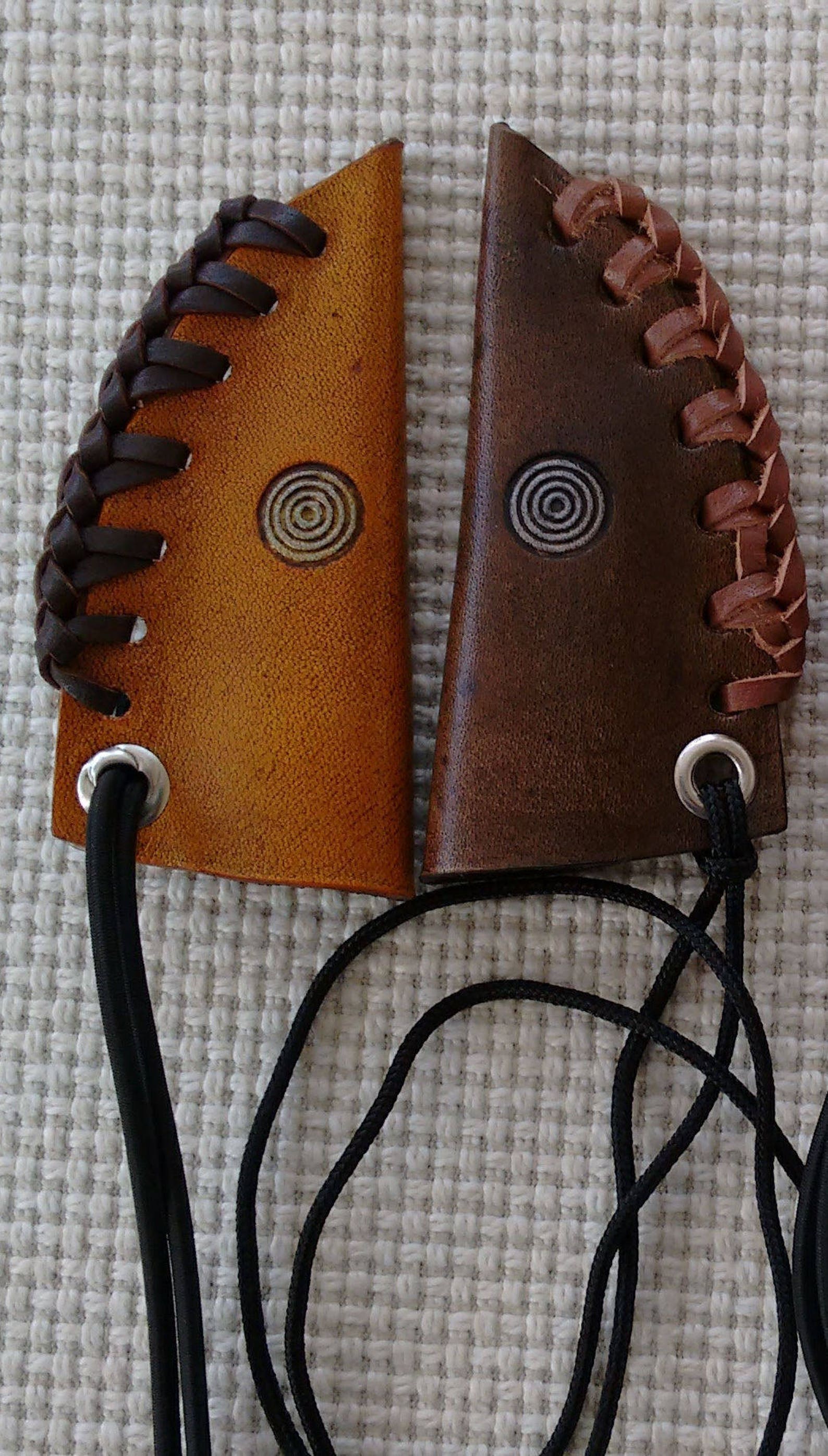 Hand Made Archery Leather String Keeper for Longbow / Horsebow / LARP ...