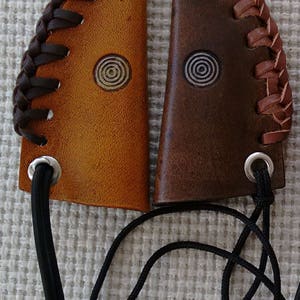 Hand Made Archery Leather String Keeper for Longbow / Horsebow / LARP ...