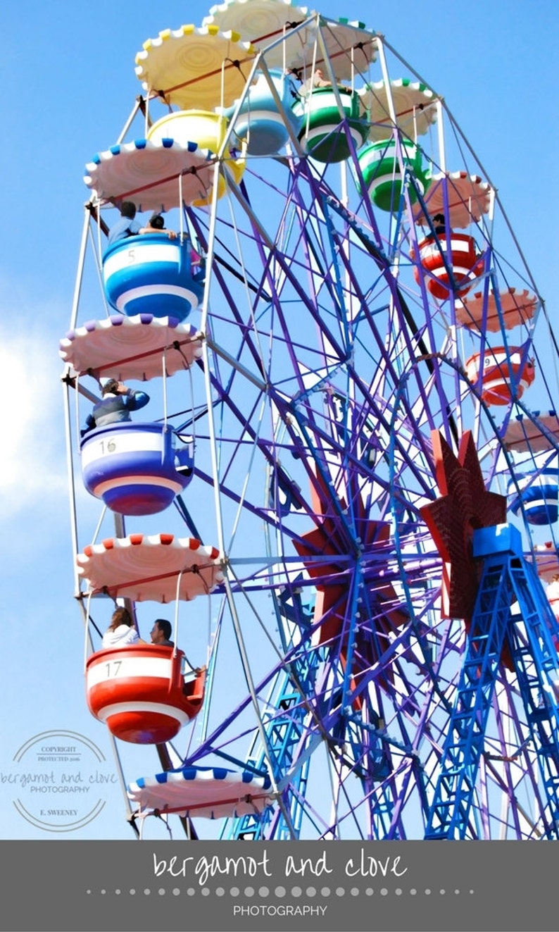 Rainbow Ferris Wheel Photograph Barcelona Colorful Carnival | Etsy Rainbow Ferris Wheel Photograph Barcelona Colorful Carnival | Etsy