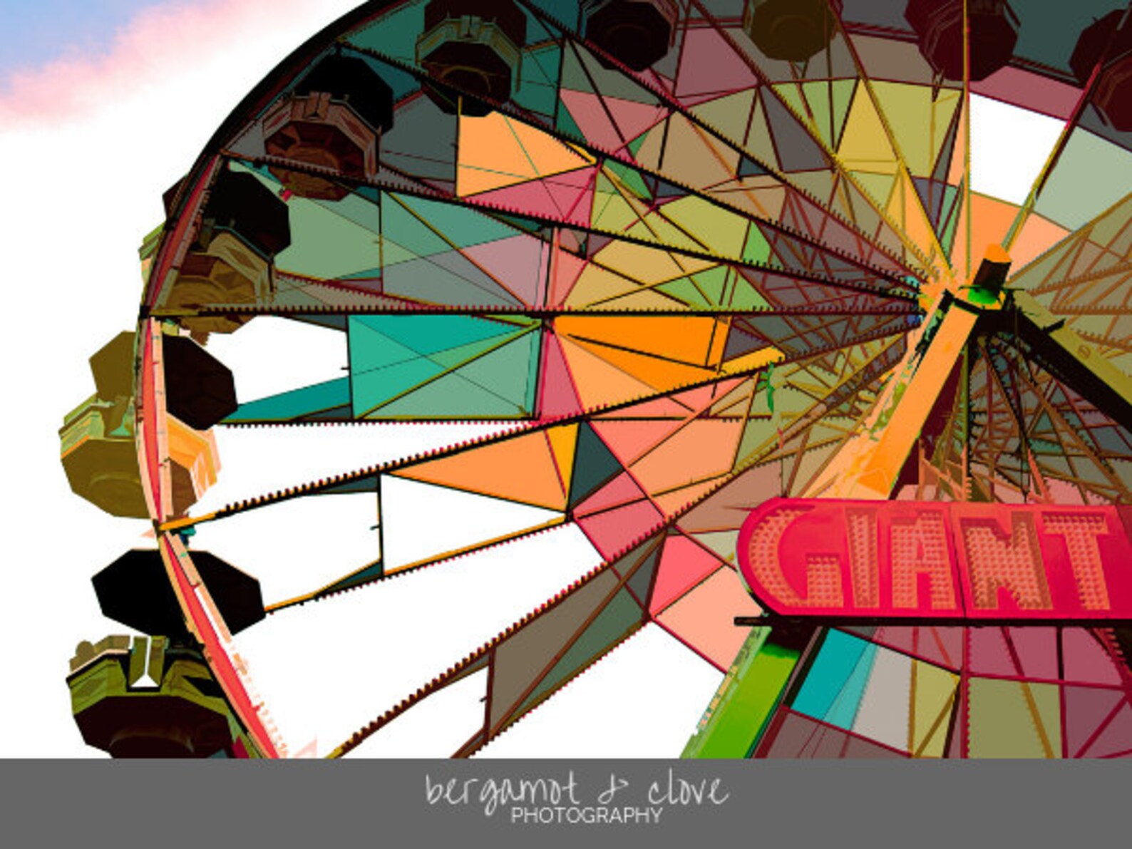 Ferris Wheel Photo Abstract Art Print Large Modern Wall Art | Etsy