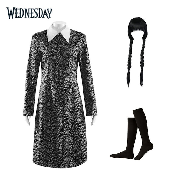 Wednesday Addams Dress up Cosplay Costume Halloween - Etsy