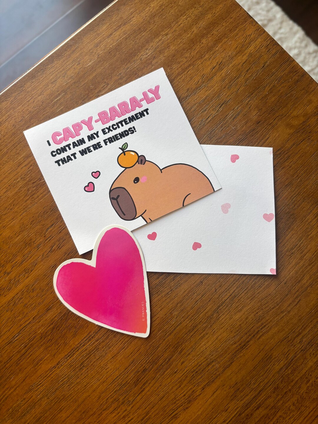 Funny Capybara Valentine Card Printable | | Cute Animal Friend ...