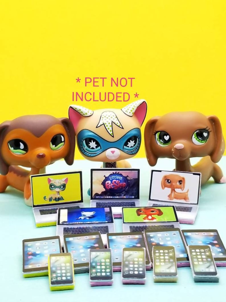 Littlest Pet Shop Laptop Tablet Phone 15 Pcs Lot Custom Accessories for ...