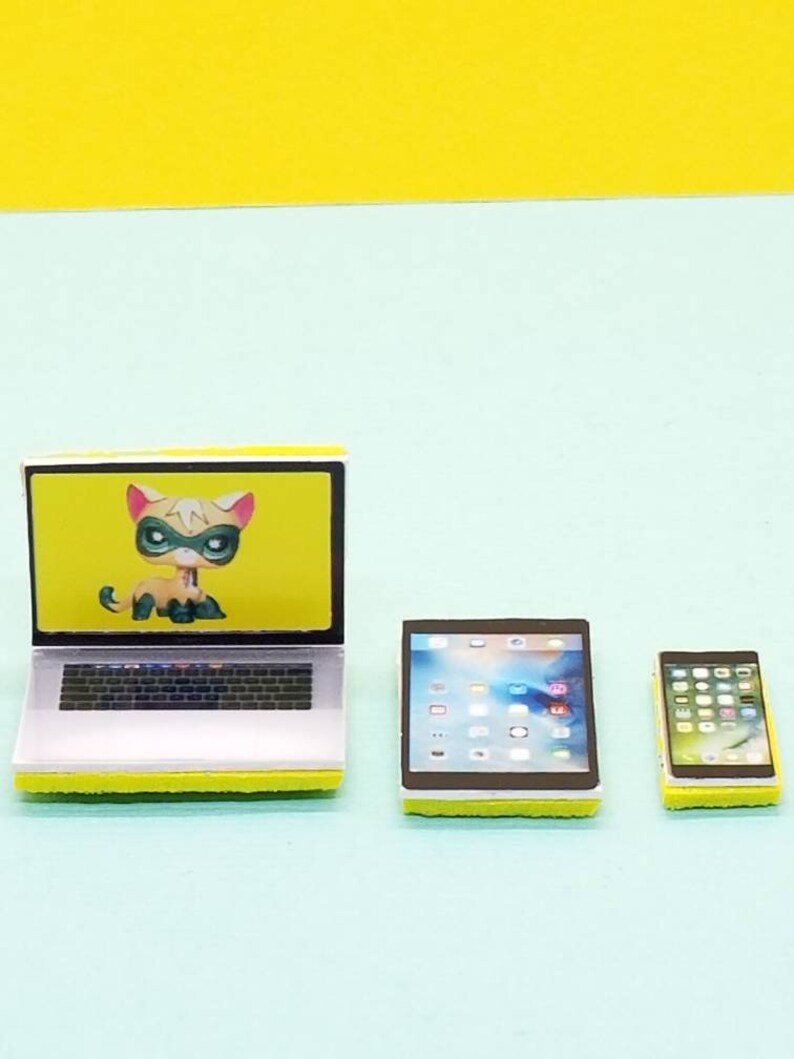 Littlest Pet Shop LPS 3 Pcs Accessories Laptop Tablet Cell - Etsy