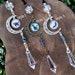 Cat Car Charm, Boho Moon Decor, Moon Suncatcher, Crystal Car Charm, Cat ...