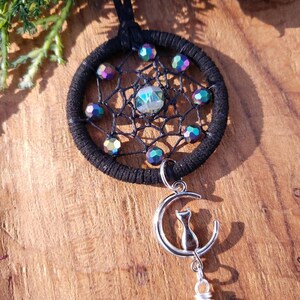 Cat Car Charm, Boho Car Charm, Crystal Car Decor, Mirror Car Charm ...