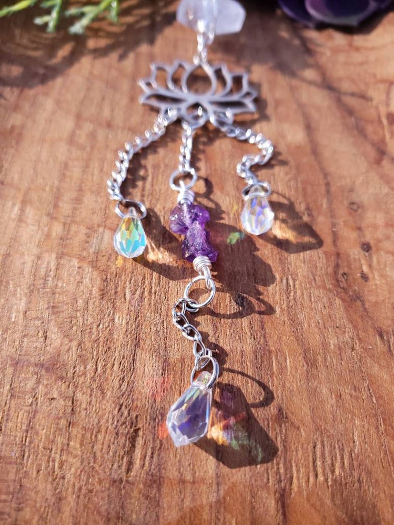 Lotus Car Charm, Boho Car Charm, Hippie Car Charm, Charm for Car Mirror ...