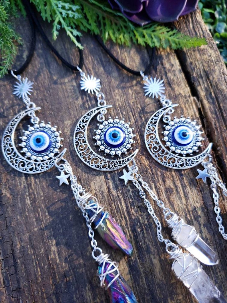 Evil Eye Car Charm Quartz Car Charm Protection Decor Amulet - Etsy